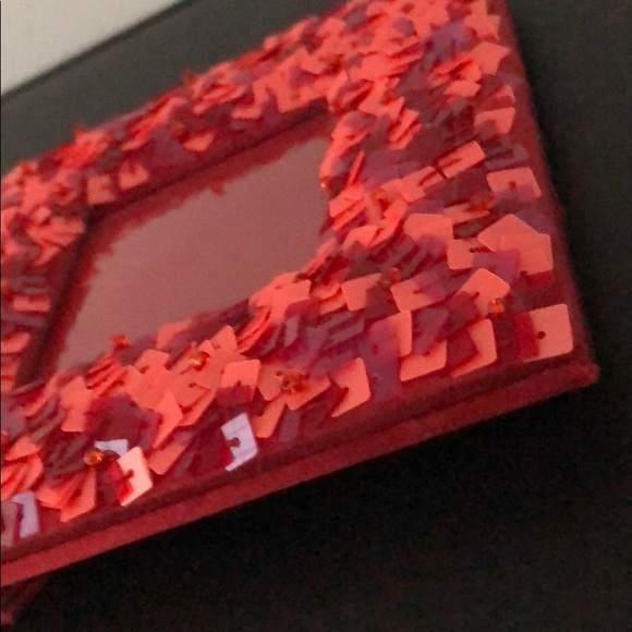 Other | Melon Blood Red Opalescent Square Sequined Frame | Poshmark